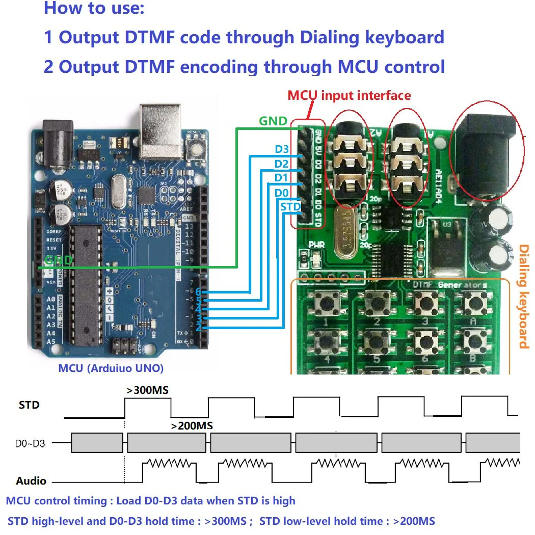 AE11A04 DTMF Audio Generator Encoder Transmitter Module