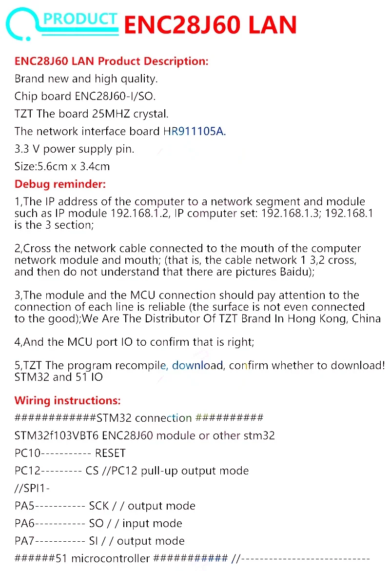Enc28j60 Spi Interface Network Module Ethernet Module Mini Version For Arduino Buy Arduino