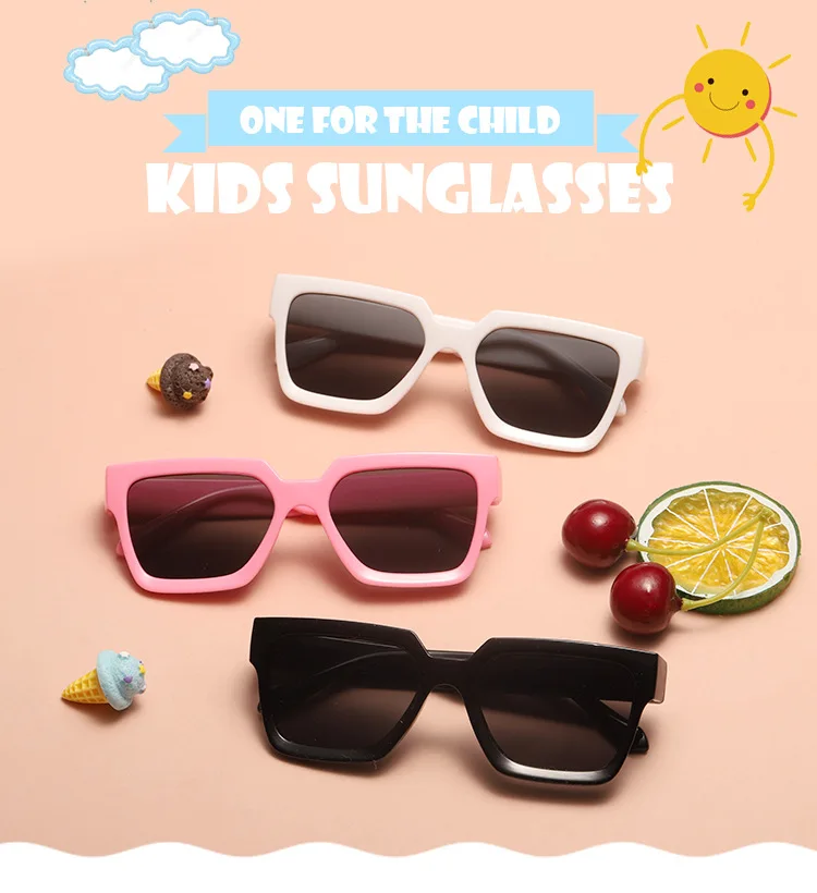 GWTNN OEM Fundas Gafa Sol Nino Rectangle Vintage Kids Square UV400 Children Sunglasses