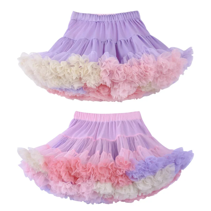 Classic Ballet Girls Dance Skirt Kids Puffy Skirt Toddler Tulle Skirt Summer Tutu Princess ...