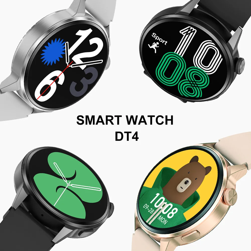 Dt4+ 2024 Smart Watch Wireless Charging Heart Rate Monitoring Bt Compatible Calling Gps Tracking ...