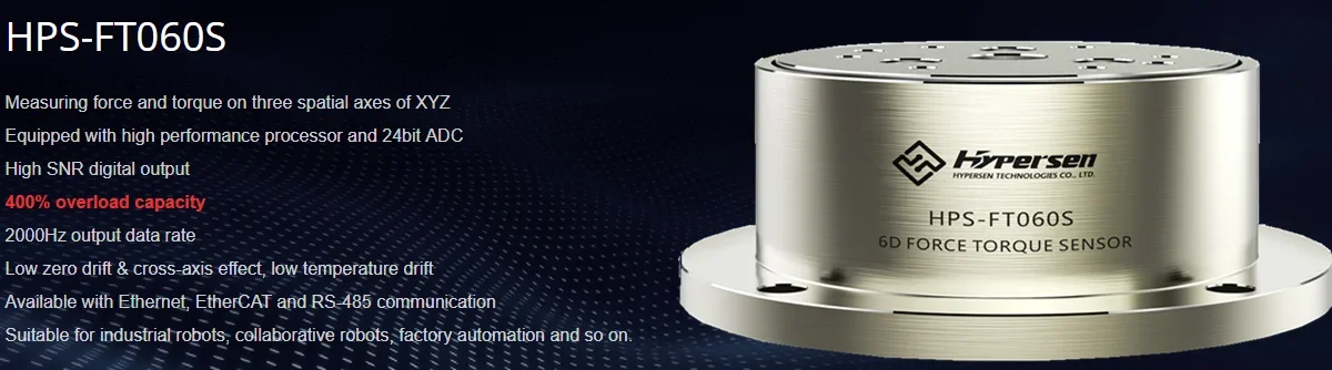 Hps-ft060s / 6-axis Force Torque Sensor / F/t Sensor / Robot Force Control / Hypersen - Buy ...