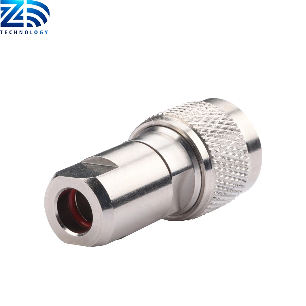 N Male Clamp Connector For Rg5 Rg6 Lmr300 5dfb 5d-fb Cable Copper Straight Coaxial Rf Adapters ...