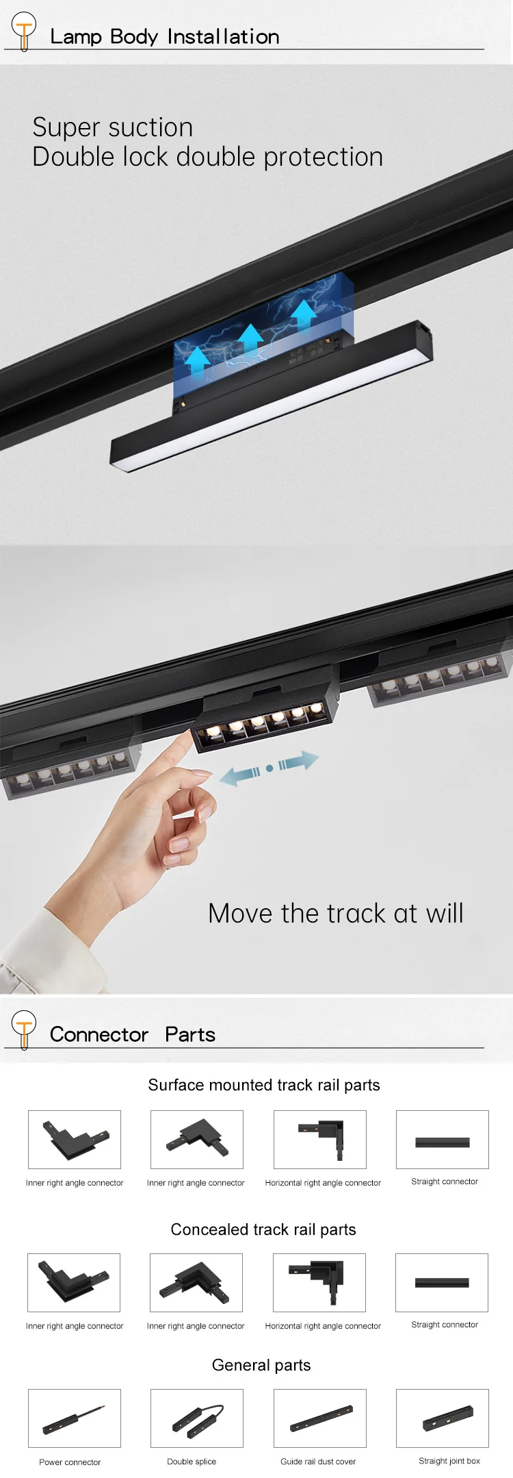 High Quality Litepro Dlx Layout 6w Light Cob Lighting 48v Tracking Magnetic Surface Mounted Led ...