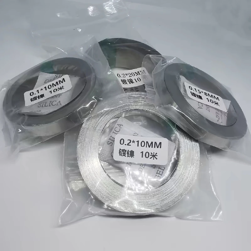 Nickel Plated Strips Sheet Connector Thickness 0.1mm 0.2mm For 18650 ...