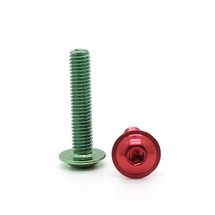 IOS7380 Red Bule Hexagon Socket Bolt Anodized Aluminum Bolts
