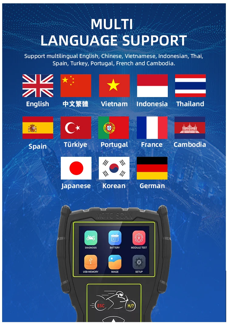 Wholesale Hot Moto Scan Professional Diagnostic Scanner JDiag M100 Pro OBD Version Multi ...