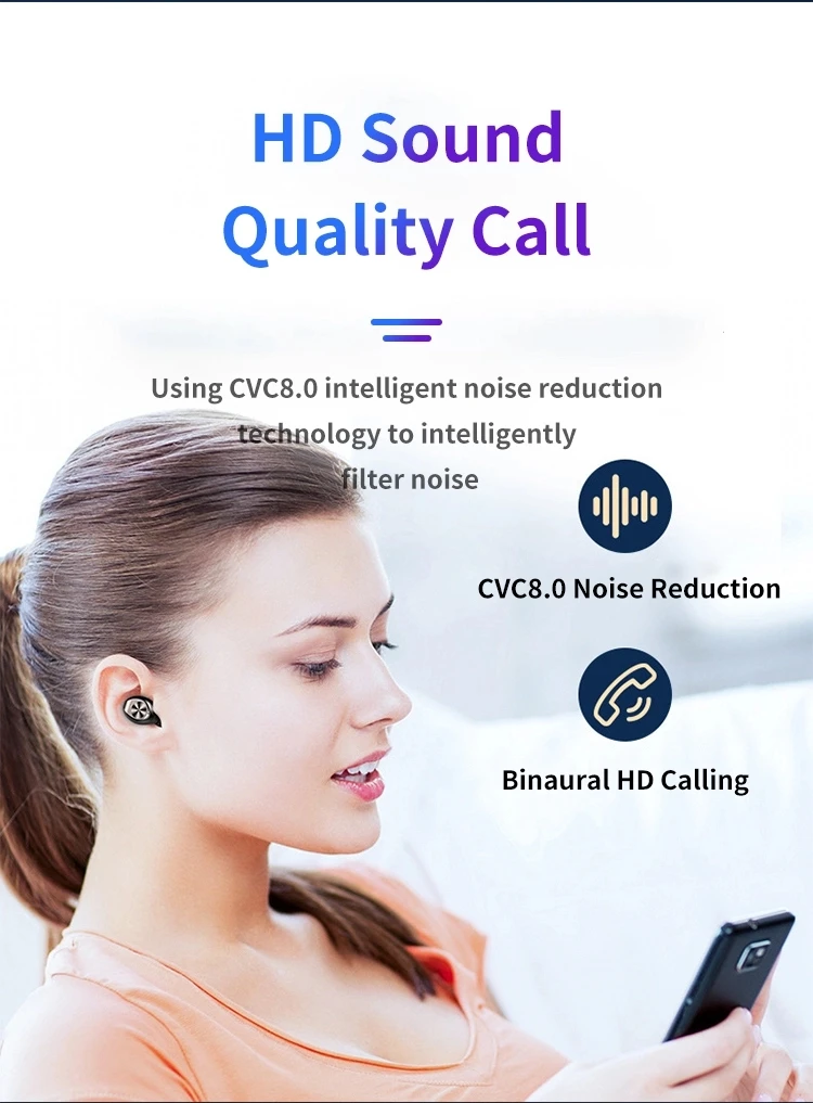 Tws F9-10 Earphone With 2000mah Charging Case 3 Lcd Led Battery Display Playtime In-ear True ...