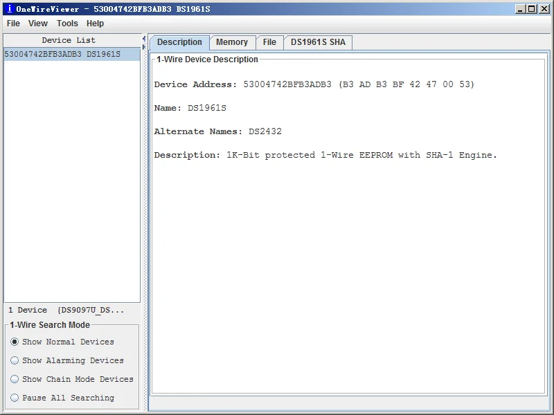 MAXIM 1-Wire Programmer DS9097U DS2431 DS2502 Replaces DS9490