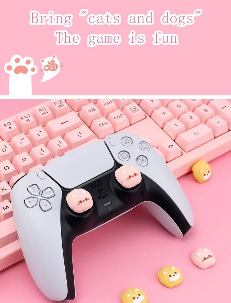 New trend Cute Animal PS5 Controller Thumb Grips Thumb sticks Cover Set Compatible with Switch ...