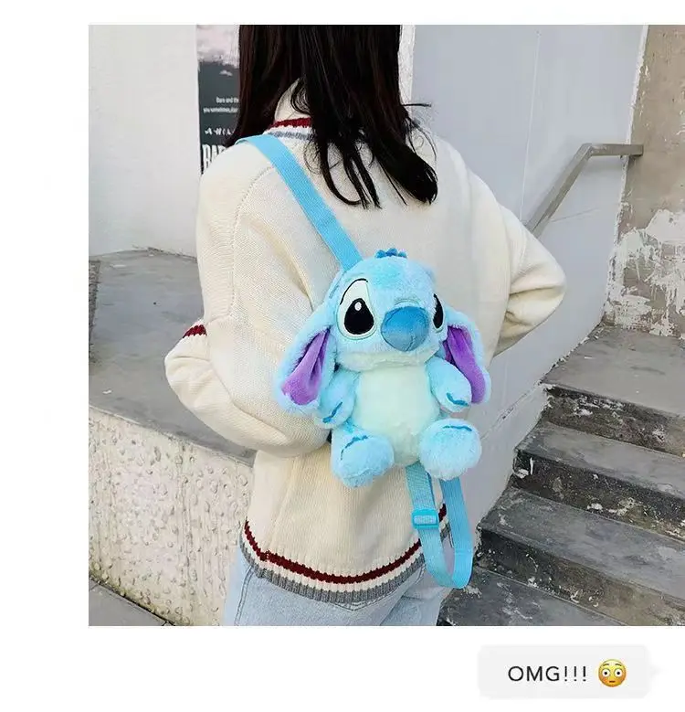 22m Stitch Plush Backpack Stuffed Plush Doll Cartoon Blue Lilo Stitch Plush Backpack Cute Stitch ...