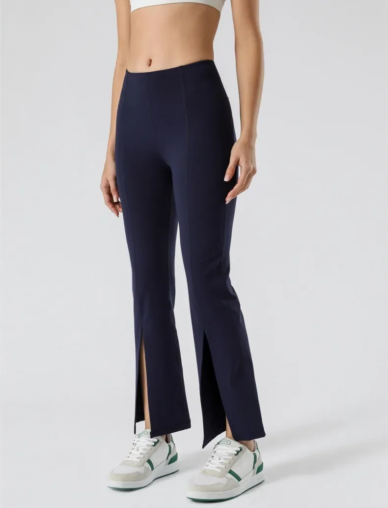 High Quality Sexy High Waisted Yoga Flared Pants Hip Lifting Pants Dance Fitness Sports Front ...