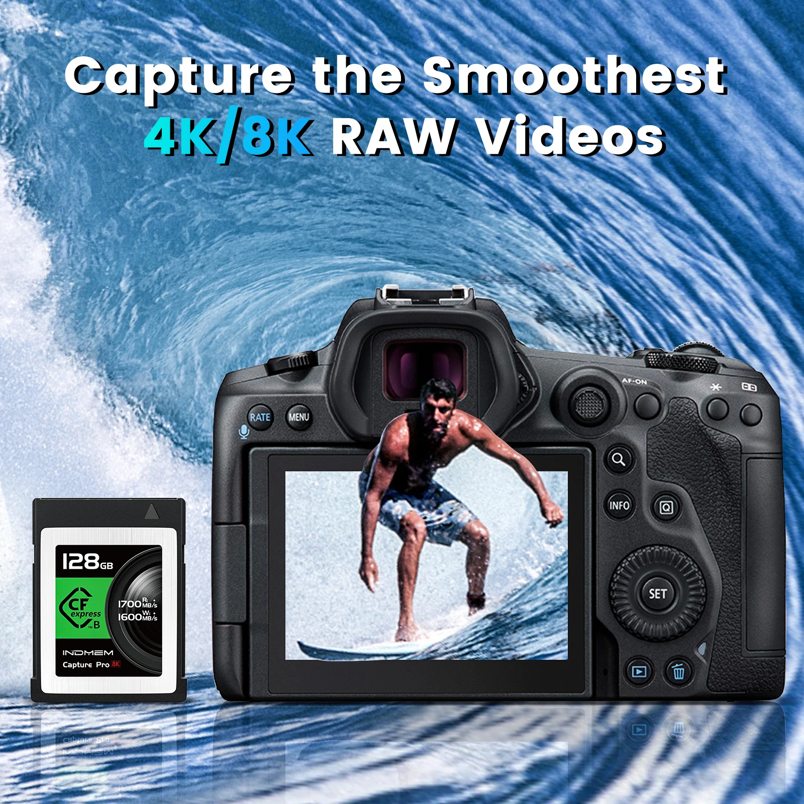 Indmem 512gb Cfexpress Type B Card 128gb 256gb 1tb 2tb Memory Card For Canon R5 Dx3 Nikon D6 Z6 ...