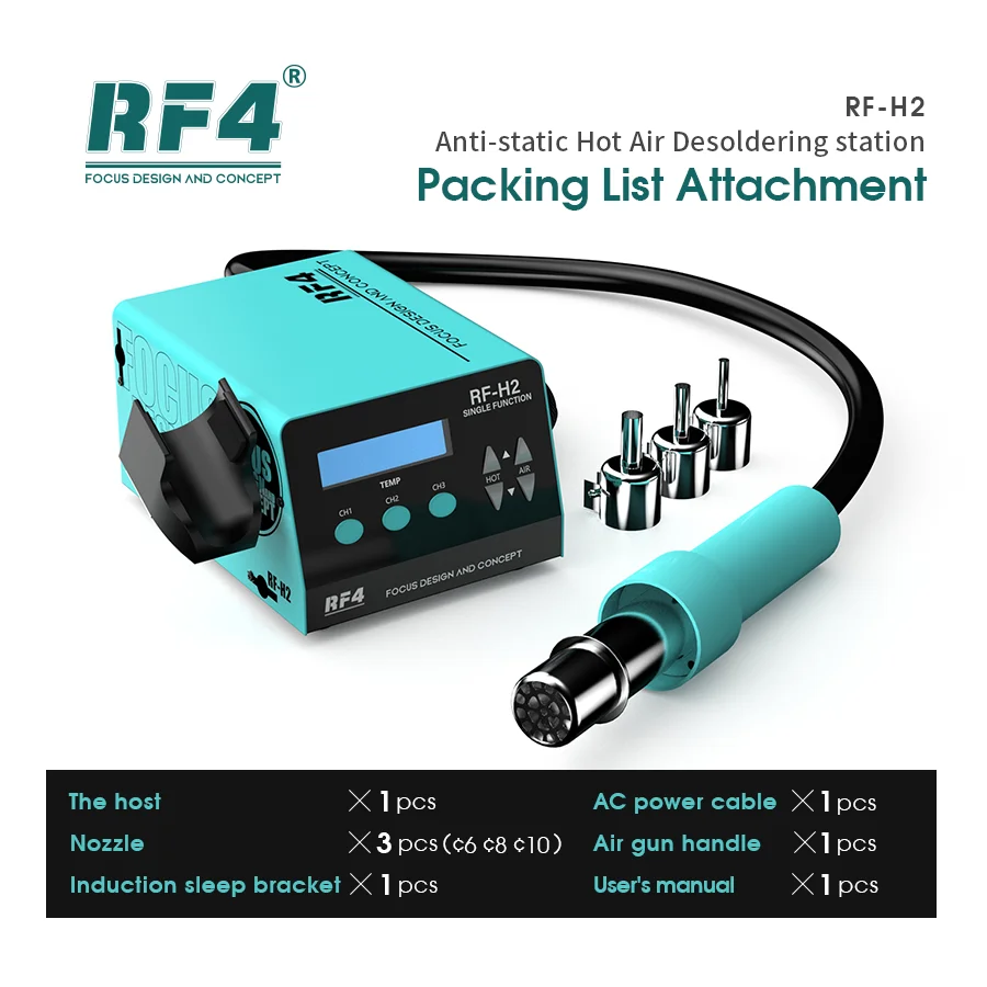 RF4 Automatic Sleep SMD RF-H2 BGA 1000W Hot Air Rework Station