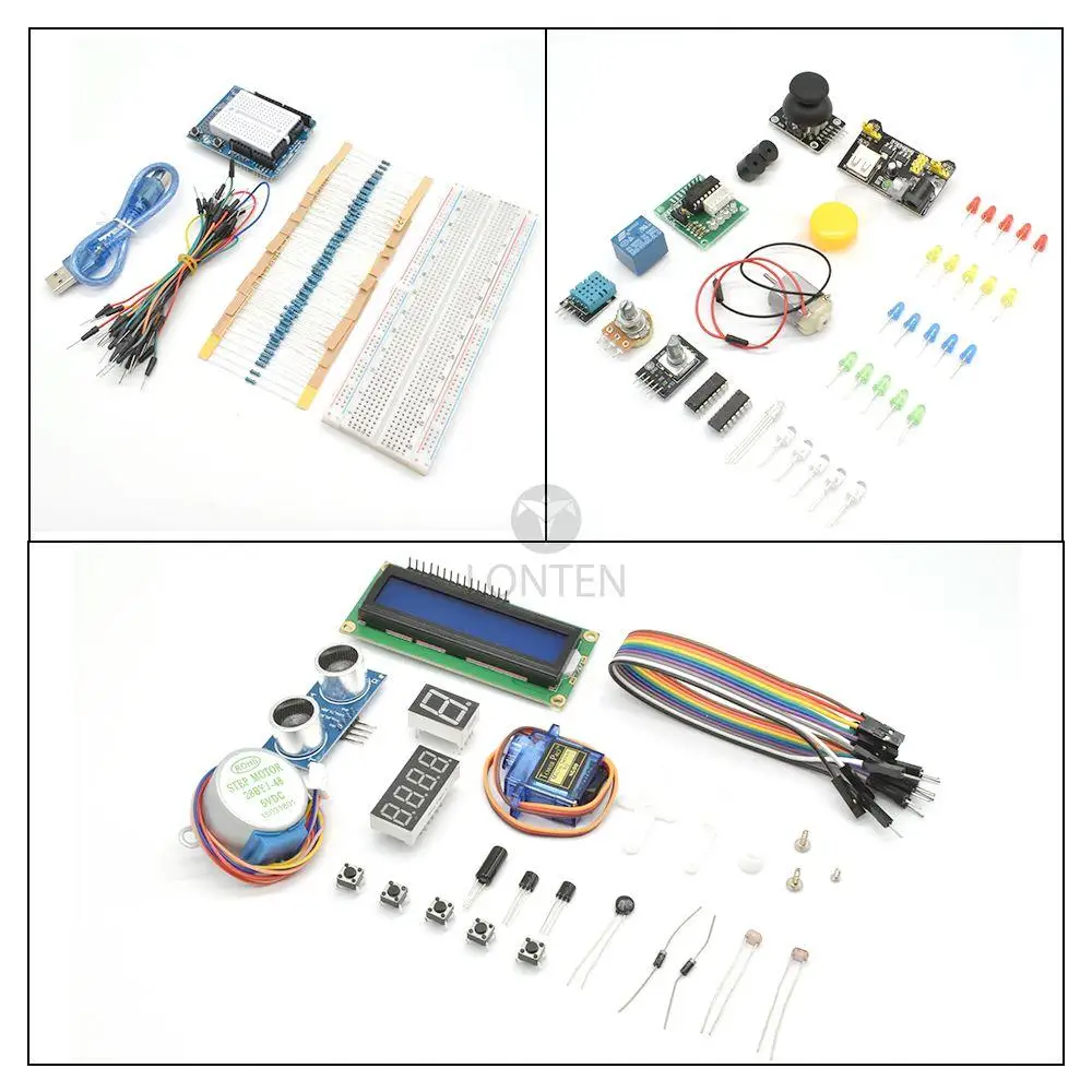 New Lonten Arduino Uno Project Super Starter Kit With Tutorial And Uno R3 Compatible With ...