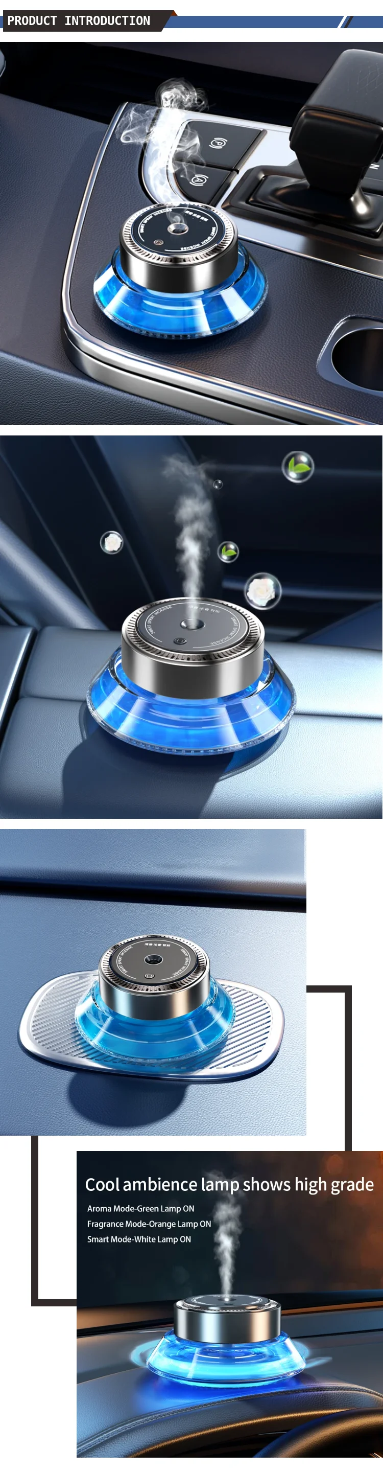 Newest Luxury Smart Car Aroma Diffuser 50 Ml Car Perfume Bottle Diffuser Essential Oil Spray Car