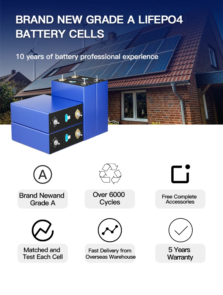 Prismatic Akku Rechargeable Lithium Lifepo4 Batterie 50ah 105ah 230ah 280ah 302ah 320ah 3.2v ...