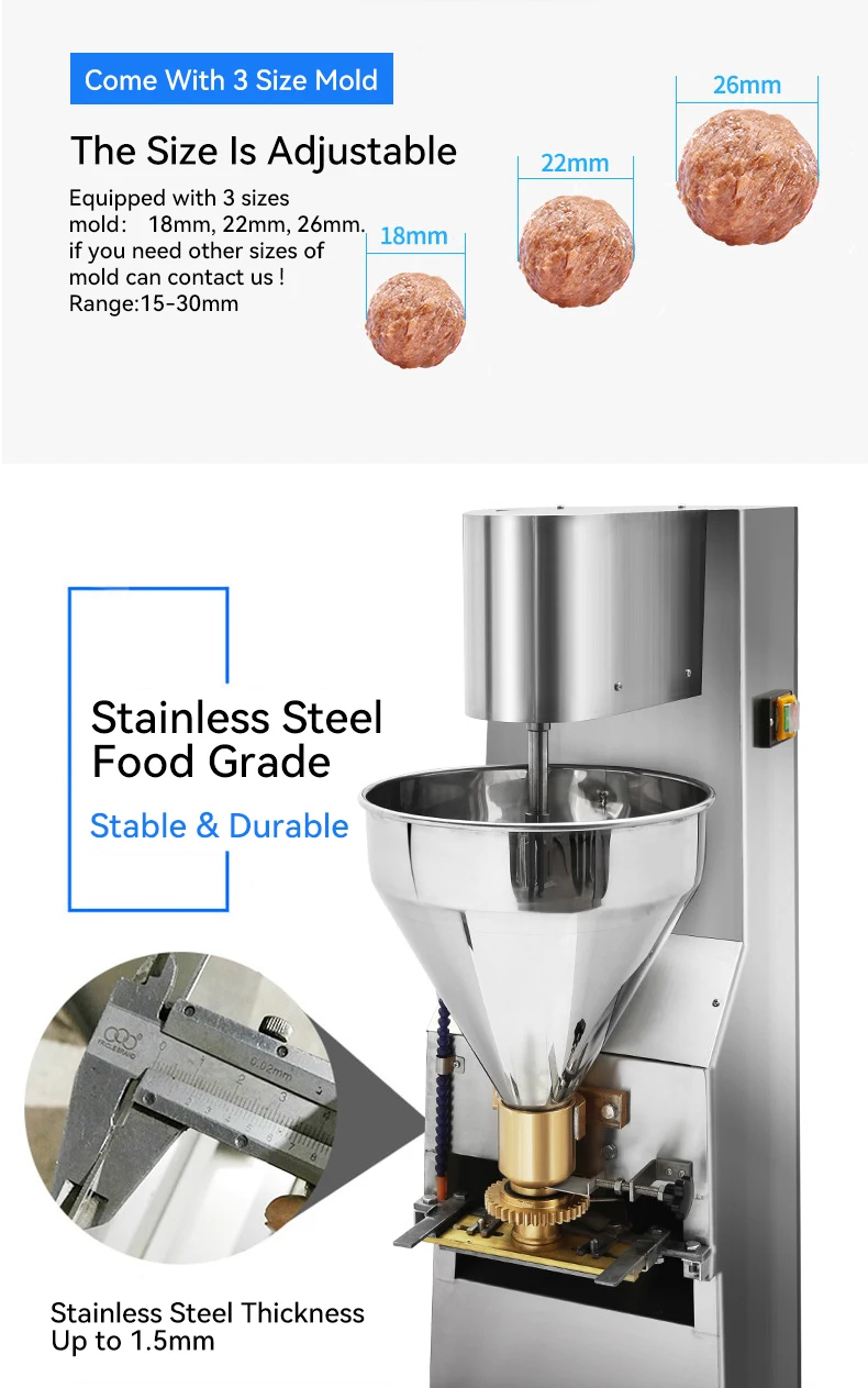 Efficient Meatball Maker - Mini Stainless Steel Machine