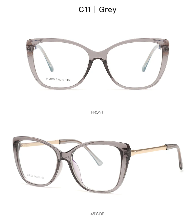 Eyeglasses 2022 Optical Frame Oversize Cat Eye Unisex Tr90 Material Lightweight Spectacle Clear ...