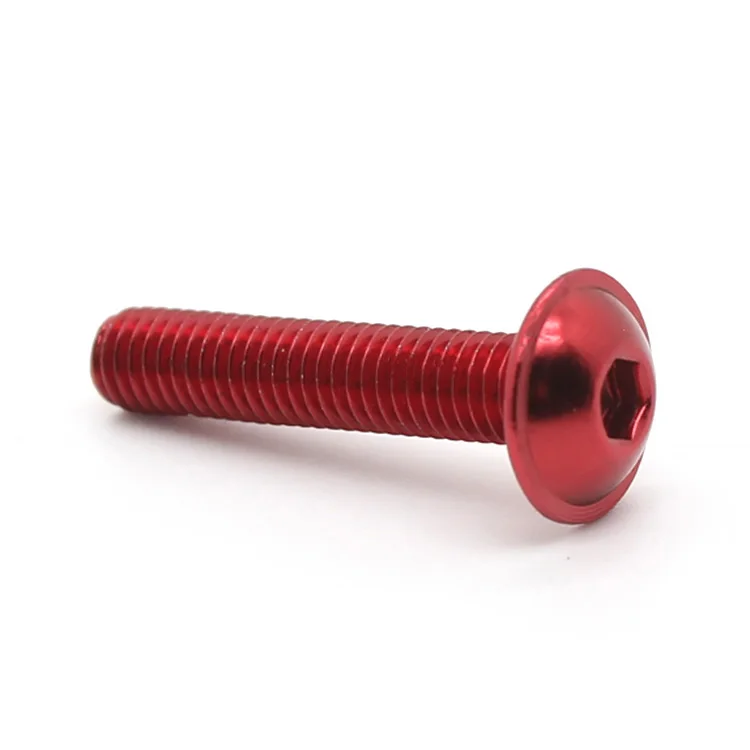 IOS7380 Red Bule Hexagon Socket Bolt Anodized Aluminum Bolts