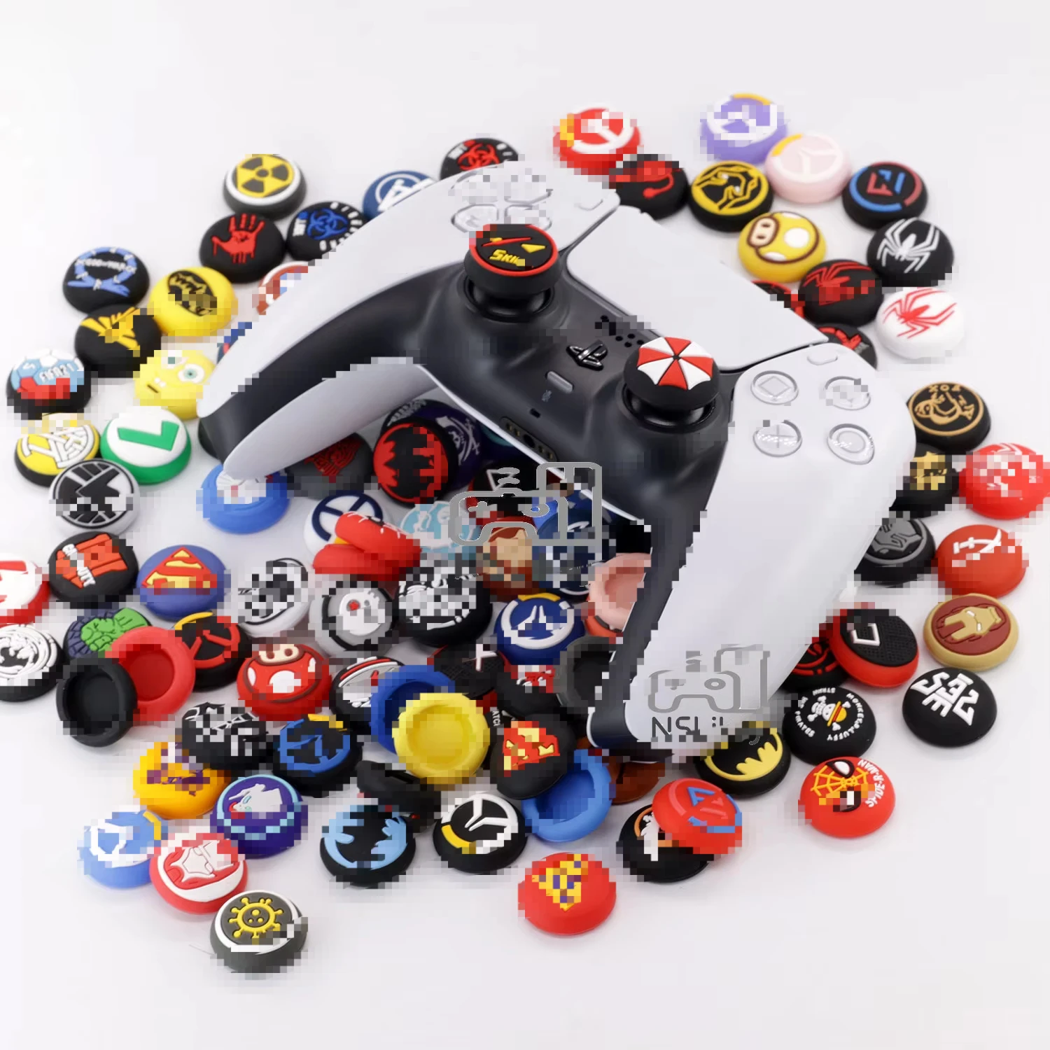 NSLikey Silicone Thumb Grip Covers for PS4 & PS5 Controller