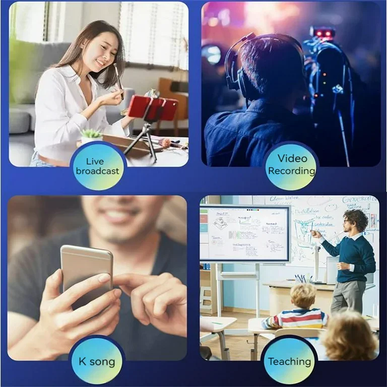 K35 3.5mm Wireless Lavalier Microphone 1to2 Studio For Ios Type-c Pc Computer Professional Mic ...