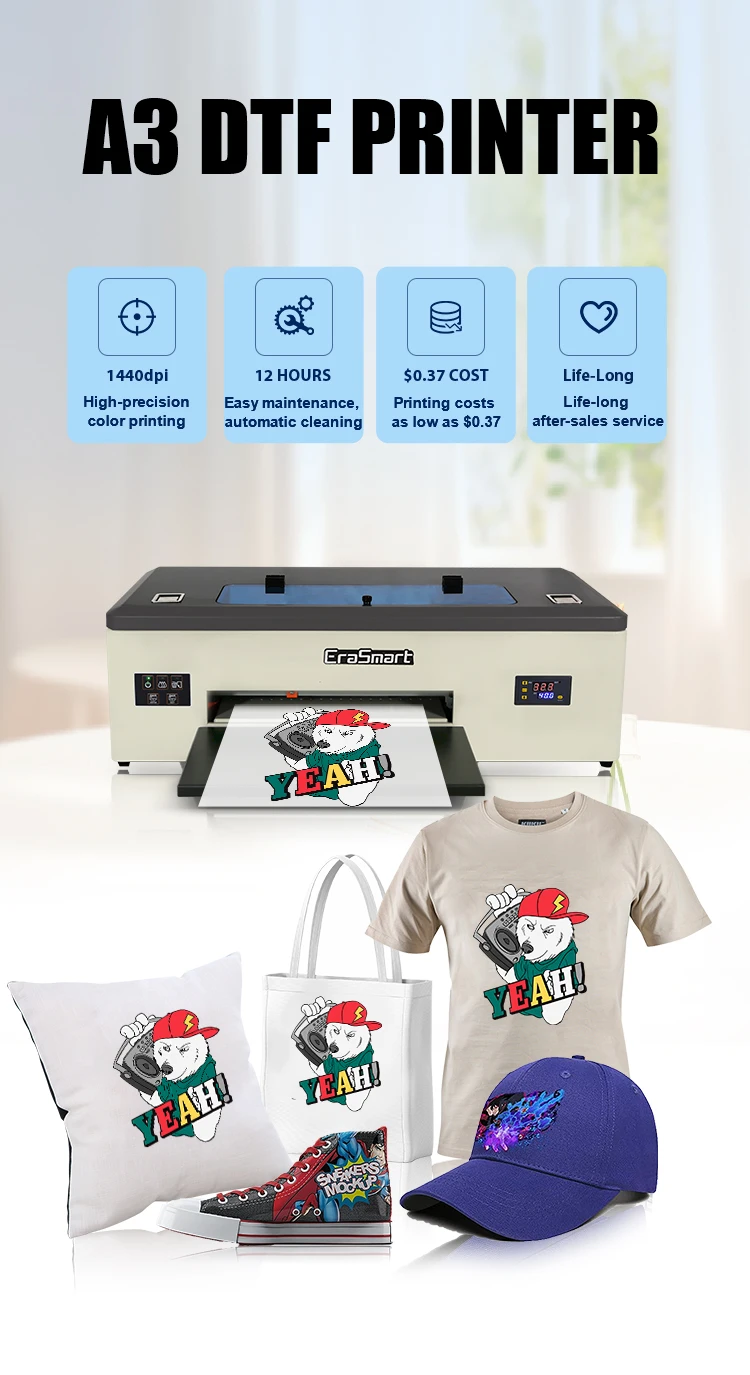 30cm Desktop Procolored Clothes Tshirt Inkjet Printers 1390 L1800 Impresora Printing Machine A3 ...
