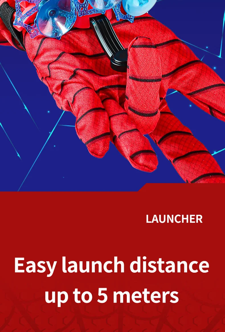 Spider Launcher Cosplay Shooting Game Children Role-playing Boys Suction Cup Softball Gun Man ...