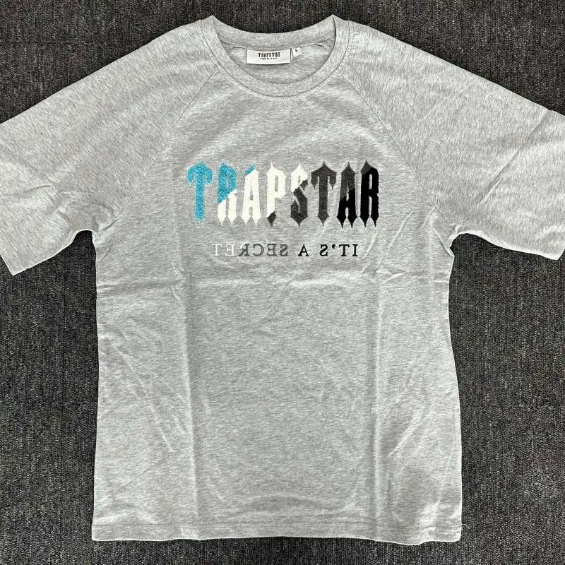 Cotton T-shirt Trapstar Football Jerseys Tshirt Men's Summer Wear T Shirts Round Neck Short ...