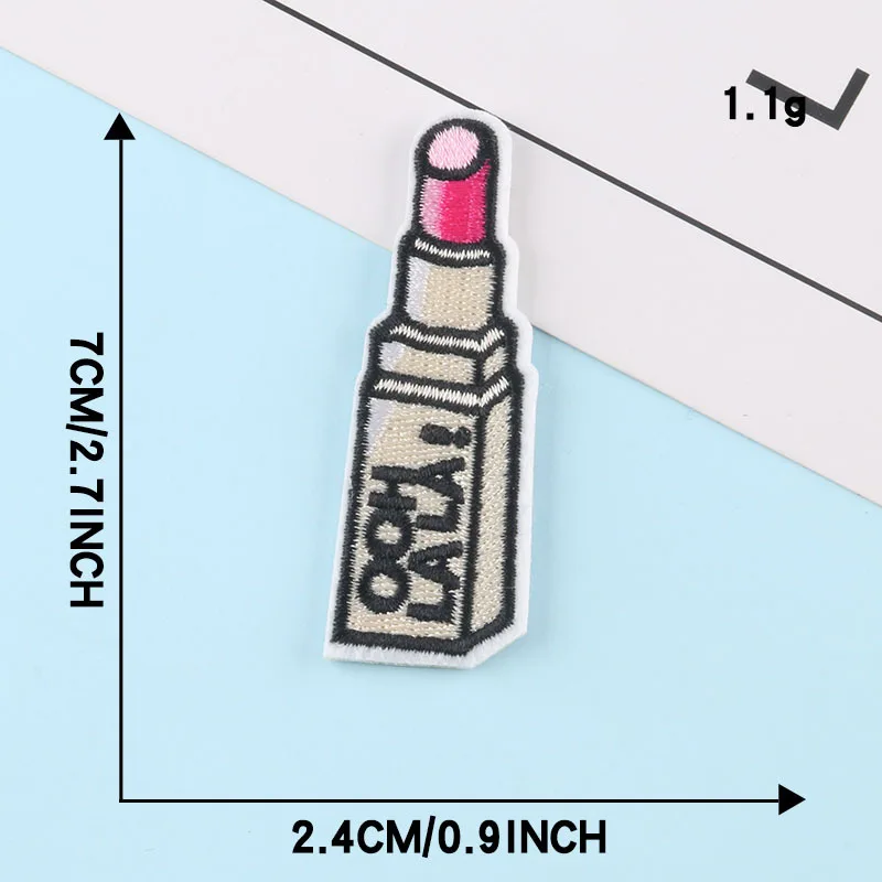 Computer Embroidery Radio Letter And Lipstick Iron On Patches For Jackets - Buy Patches For ...
