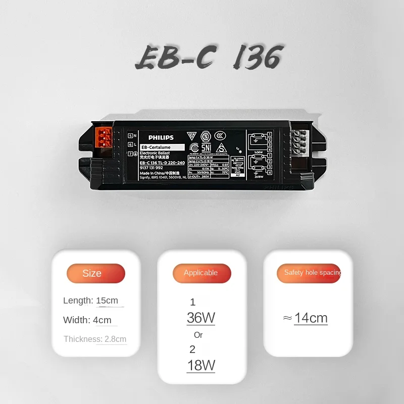 Philips T8 Electronic Ballast - Efficient Lamp Rectifier
