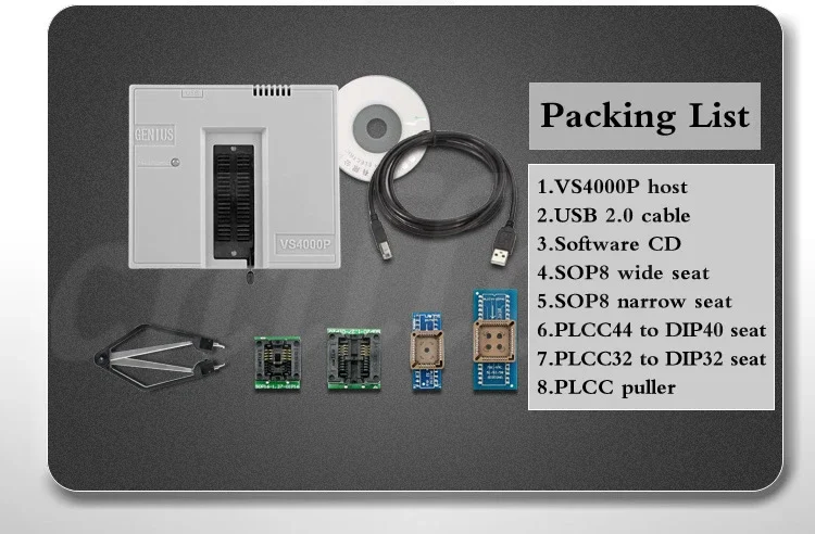 Vs4000p Universal Programmer Brush Notebook Bios Motherboard Flash Microcontroller Memory Read ...