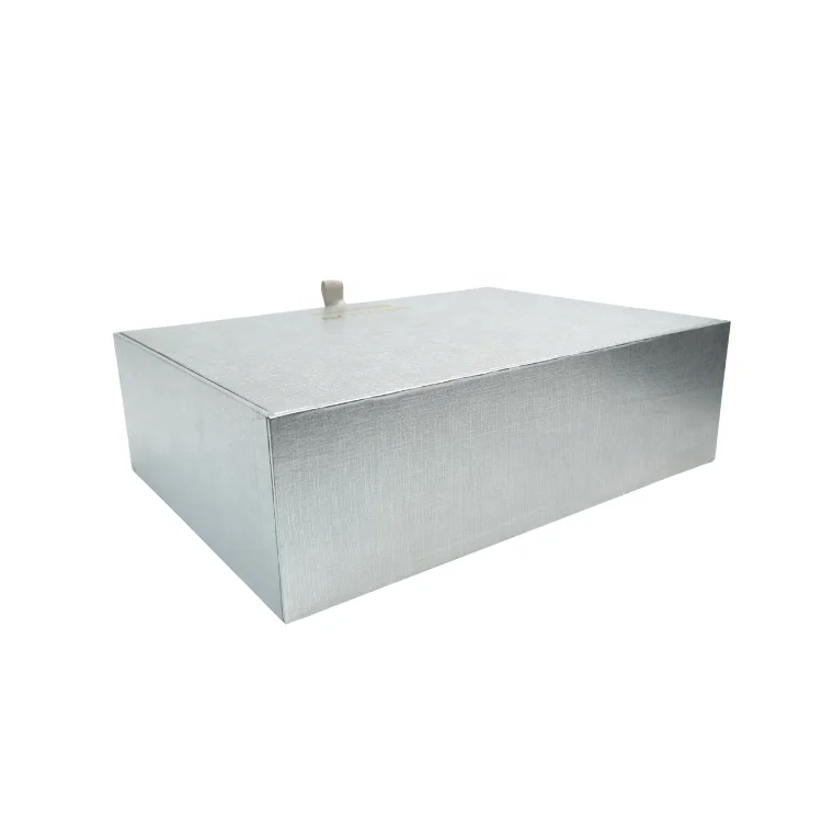 Wholesale Customized Brand Logos Silver Boxes With Silver Foil Stamping And Cmyk Pantone ...