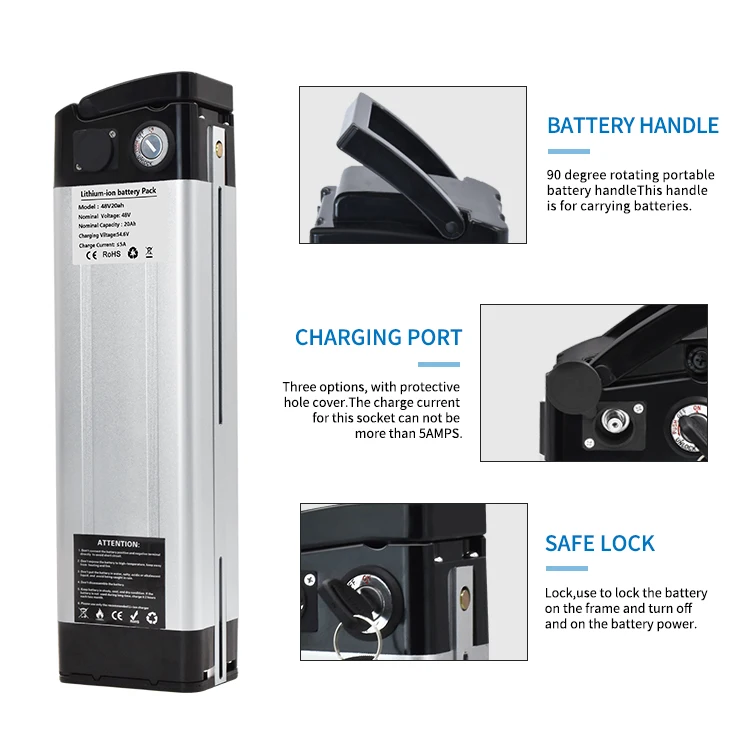 Lithium Ion 24V/36V/48V E Bike Battery Pack 20Ah & OEM/ODM Available