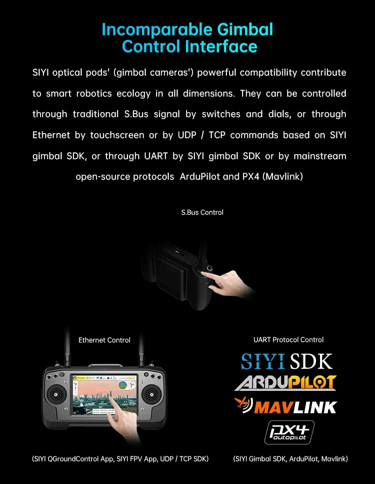 Siyi Zt6 Mini Optical Pod Dual Sensors 4k 8mp 6x Digital Zoom Gimbal Camera 640x512 Hd Imaging ...