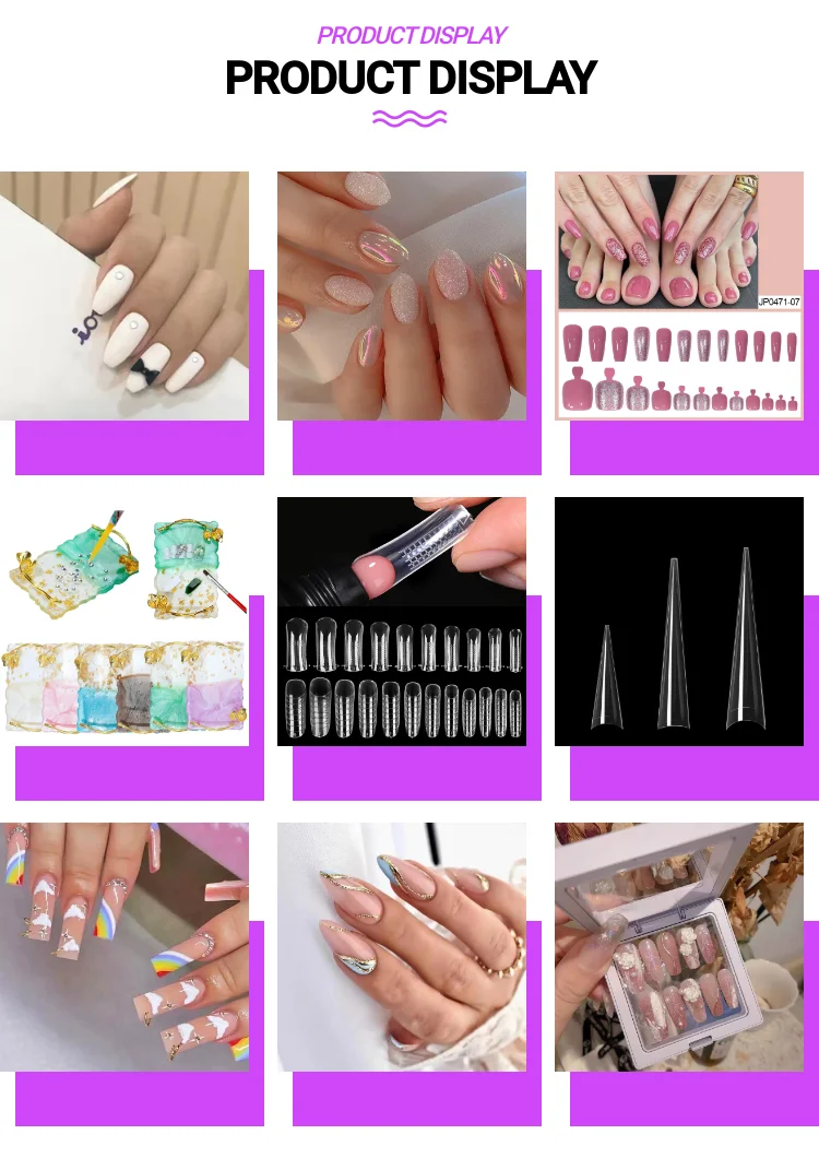 New Arrival High Quality Customized Brand 600pcs Box Soft Gel Nail Tip