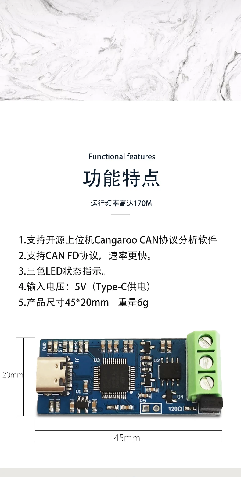 USB To CAN Module Supports CAN FD CAN Bus Analyzer V2.0 Version| Alibaba.com