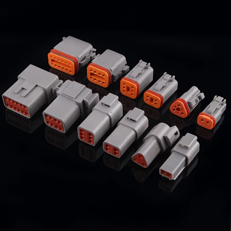 Aowift Deutsch Dt Connector Dt06-2s/dt04-2p 2p 3p 4p 6p 8p 12pin Waterproof Electrical Gray ...