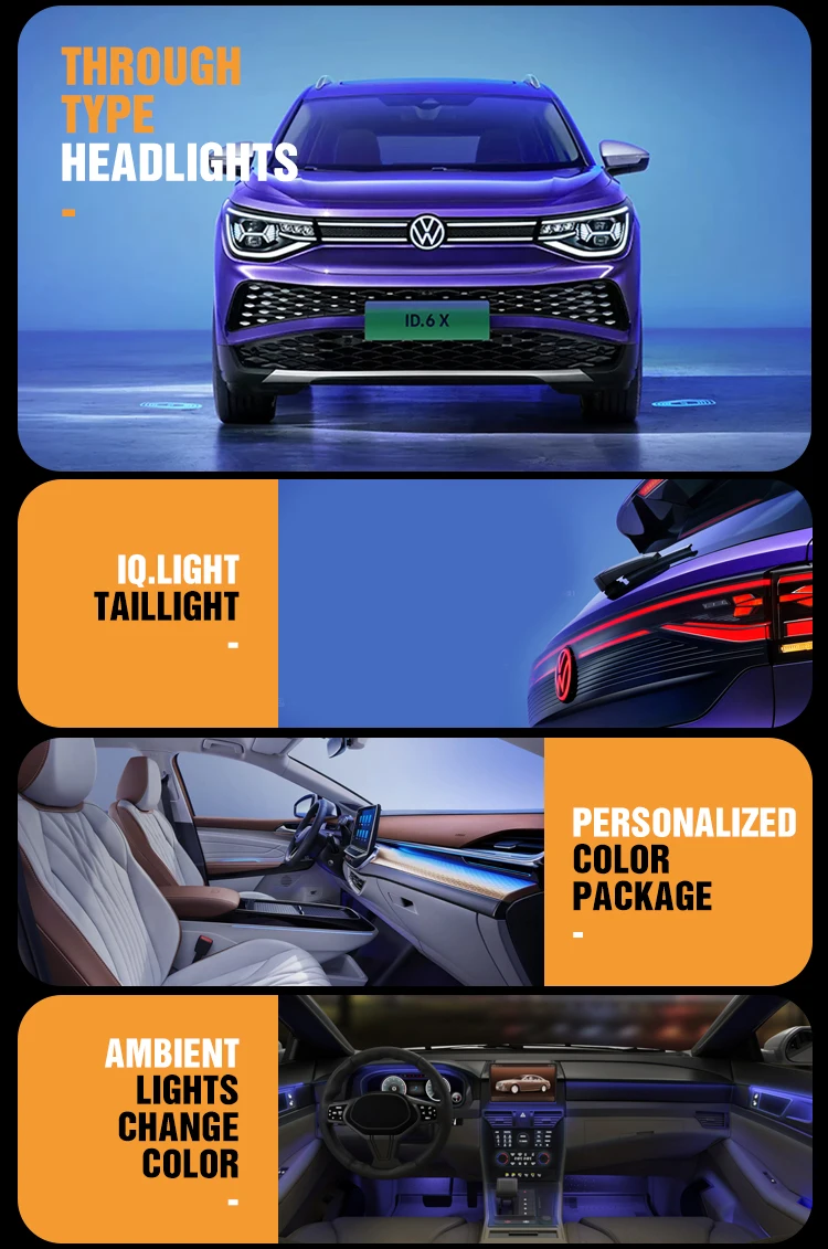 Vw Id6 2022 2023 Ev Car Id6 Volk Swagen Electric Car 7 Seater Electric Suv China Electric ...