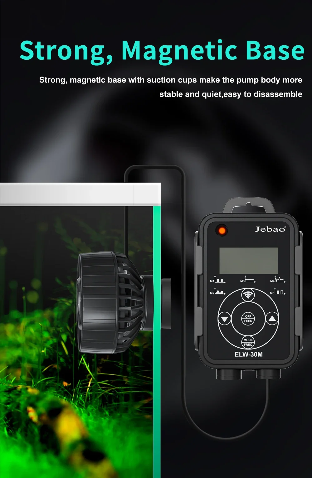 Jebao Wave Pump ELW Aquarium Water Pump Filter Fish Tanks Accessories Ultra Quiet Operation WIFI ...