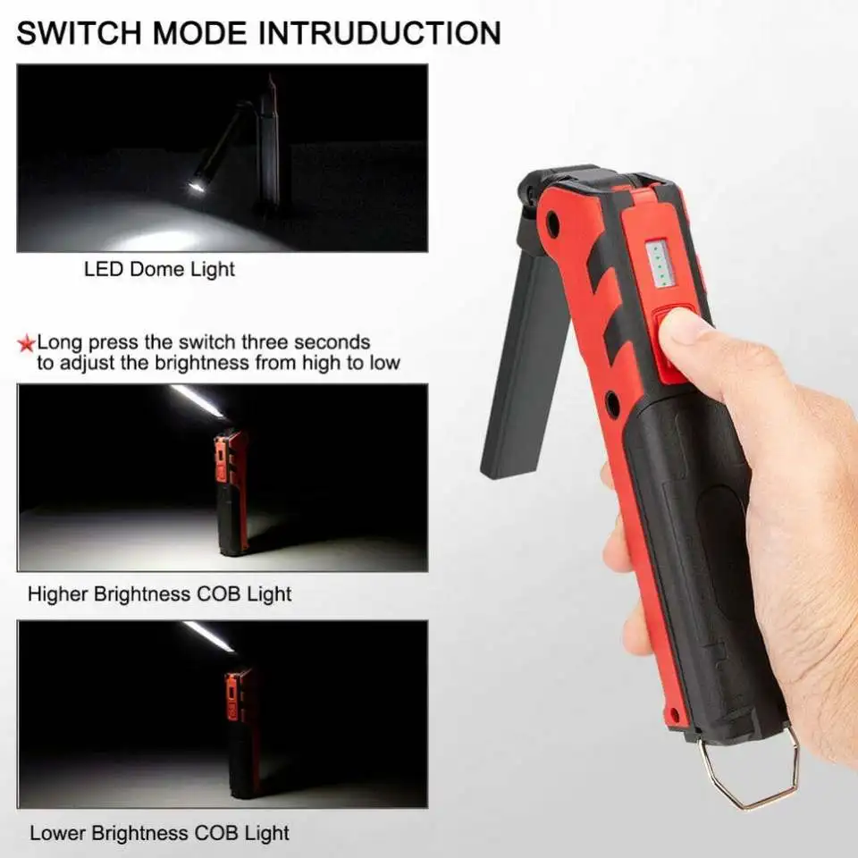 5w Cob Work Light Portable Foldable Cob Led Working Lamp Flashlight Torch Classic Magnetic ...