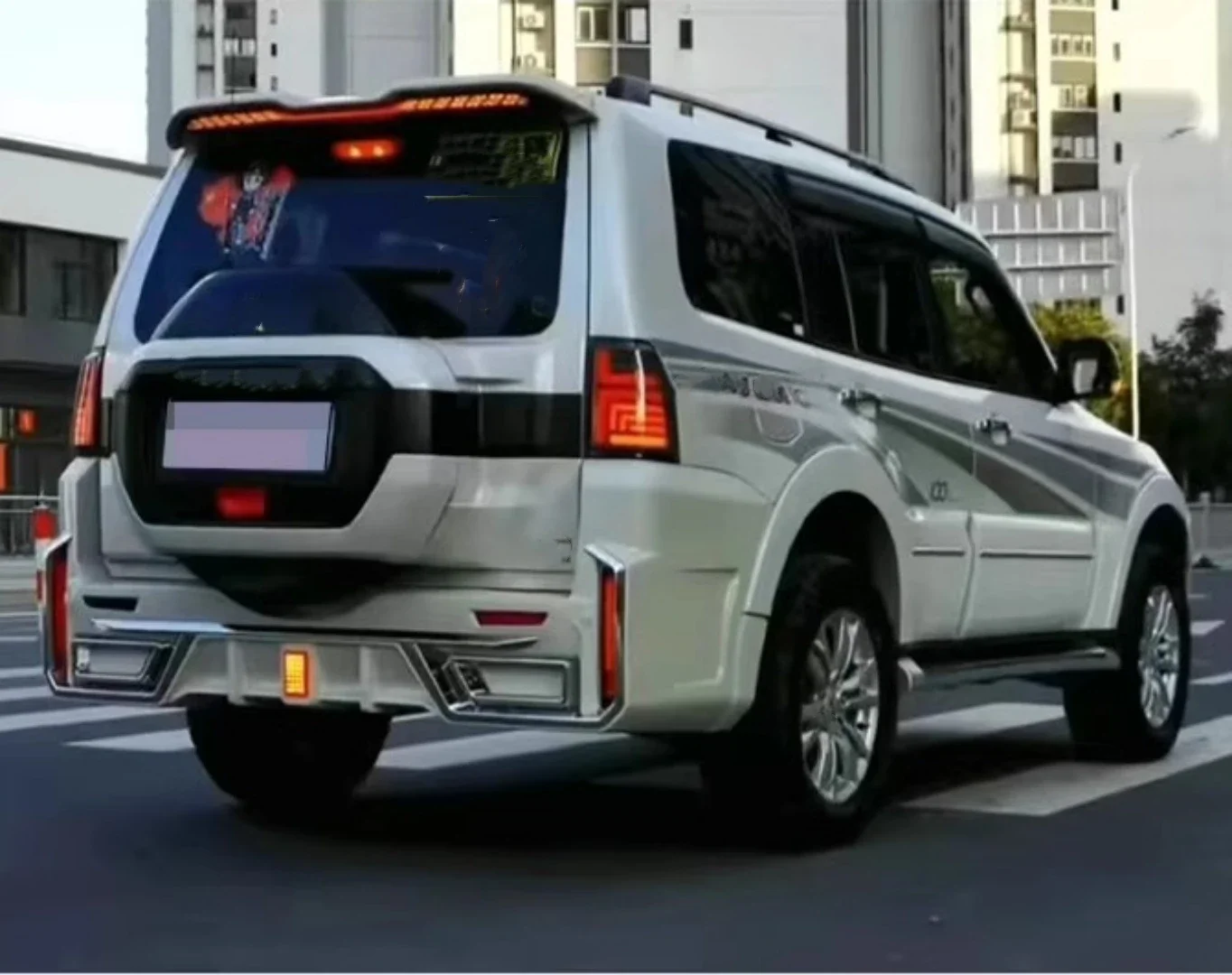 Body Kit For Mitsubishi Pajero V93 V97 V98 Modified Front Rear Bumper Taillight Grill Mask Fog ...