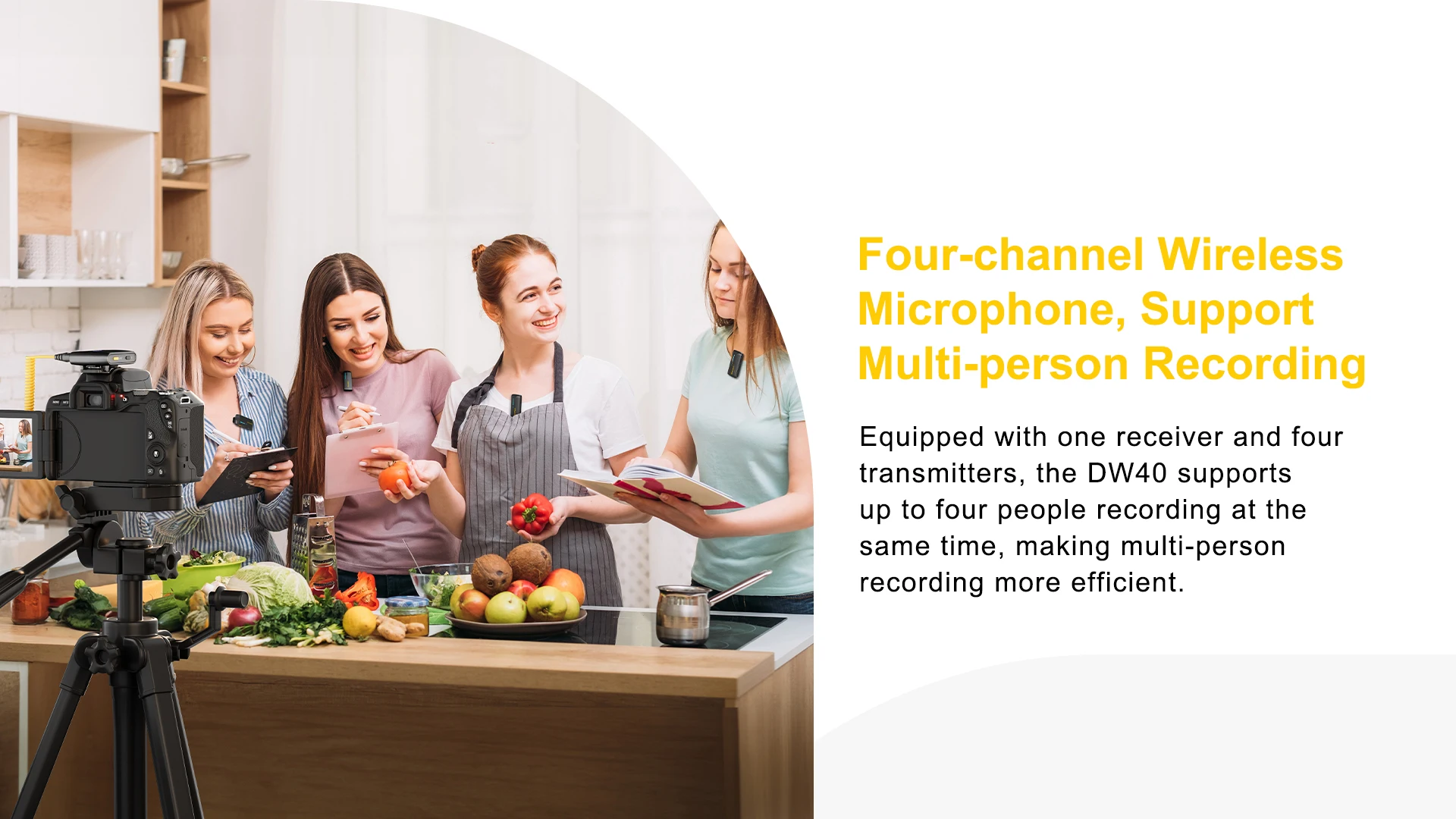 7Ryms IRay DW40 Four-channel Mini Wireless Microphone for Camera, Phone and Computer| Alibaba.com