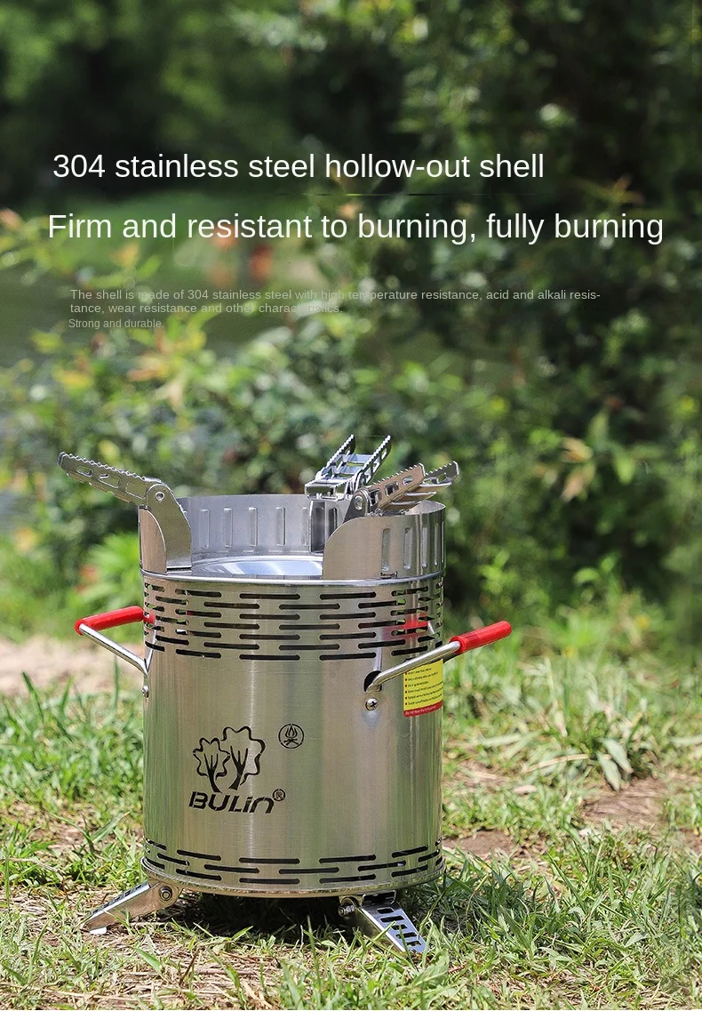 Hot Selling Bulin Bl100-q16 Portable Wood Gas Dual-purpose Stove Foldable Stainless Steel ...