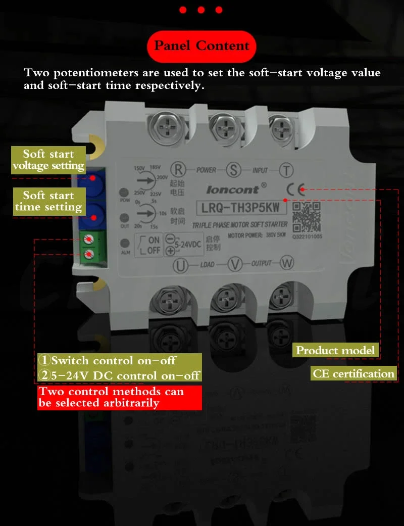 Three Phase Motor Soft Starter Online Slow Start Module Lrq Th3p