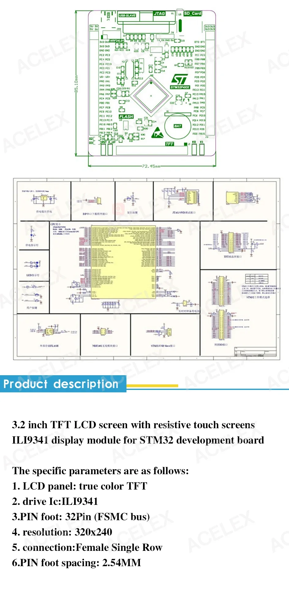 Stm32f407vet6 Development Board Cortex M4 Stm32 Minimum System Learning Board Arm Core Board