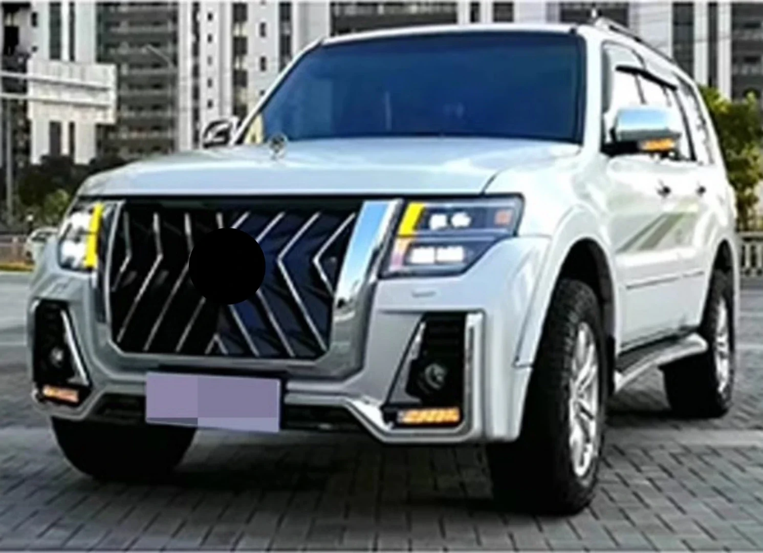 Body Kit For Mitsubishi Pajero V93 V97 V98 Modified Front Rear Bumper Taillight Grill Mask Fog ...