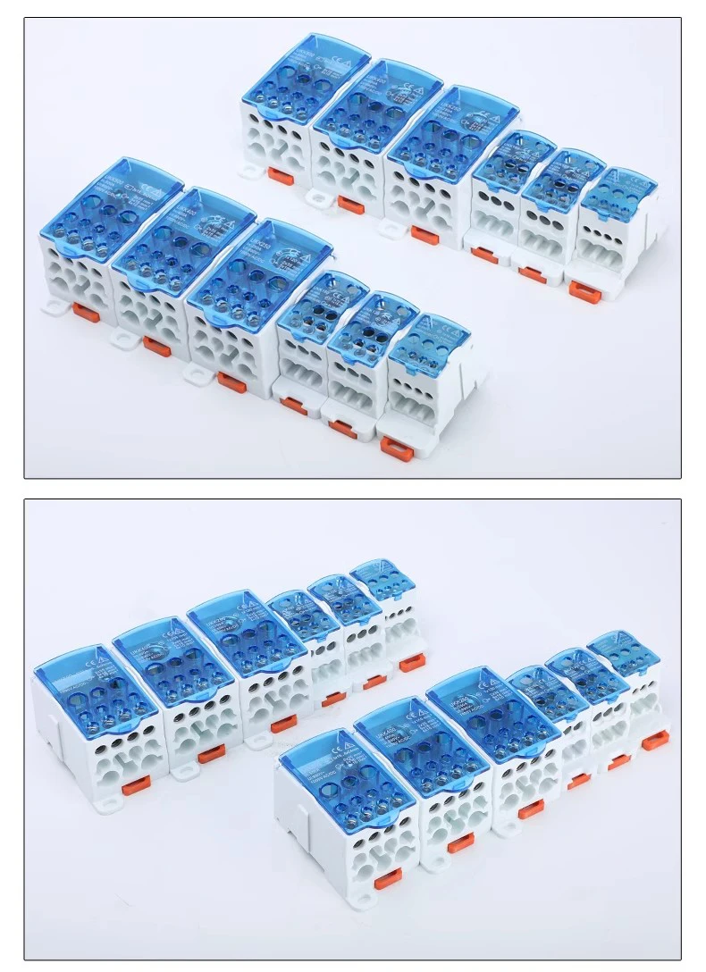 Ukk Din Rail Bus Bar 80a 125a 160a 250a 400 500a Power Distribution Screw Terminal Blocks High ...