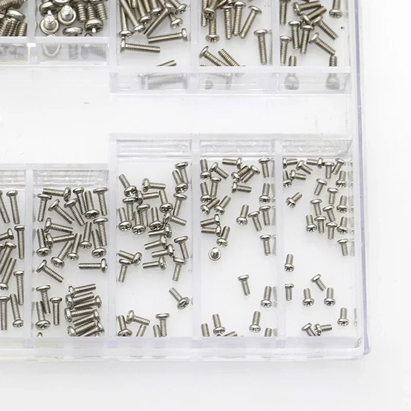 500pcs 18 Kinds Mini Screws Set For Micro Glasses Sunglass Watch Spectacles Phone Tablet Screws