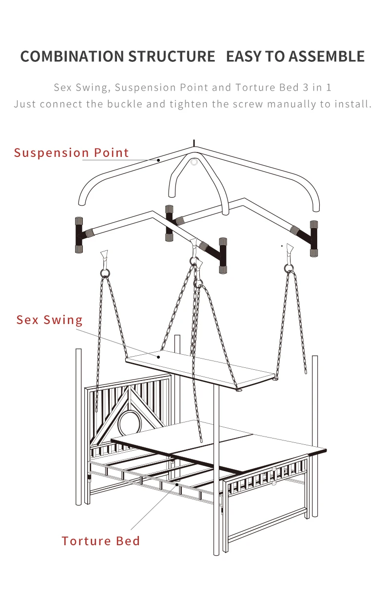 Romantic Sex Bed Adult Punishment Yoga Furniture Bdsm Slave Fetish